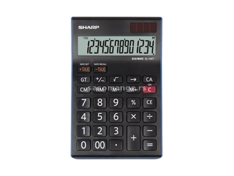 Kalkulator komercijalni 14 mesta Sharp EL-145T-BL crni blister