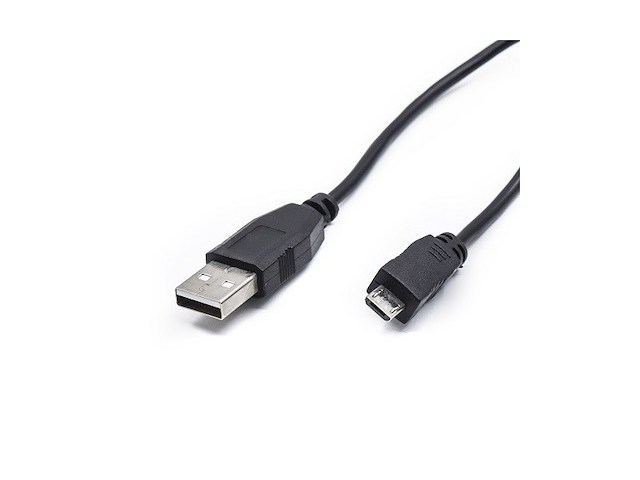 Kabl USB A na mikro USB B crni 1m