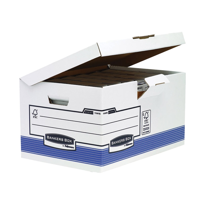 Kutija arhivska-kontejner za arh.kutije i registr.s fixnim poklop.Maxi Fellowes 1141501 belo-p