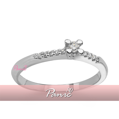 Nežan i romantičan verenički prsten sa dijamantima (0.1 ct VS-G)