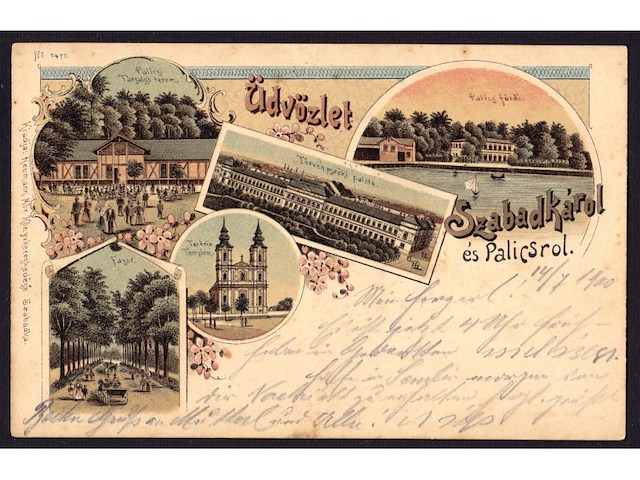 subotica szabadka palic palics litografija 1900