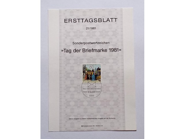 ETB Nemačka - Tag Der Briefmarke - 1981.g