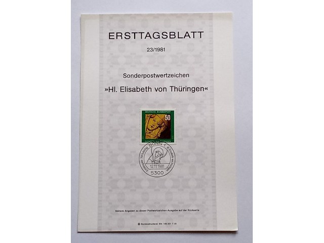 ETB Nemačka - Elisabeth Von Thuringen - 1981.g