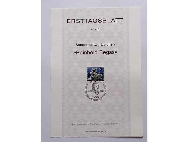 ETB Nemačka - Reinhold Begas - 1981.g