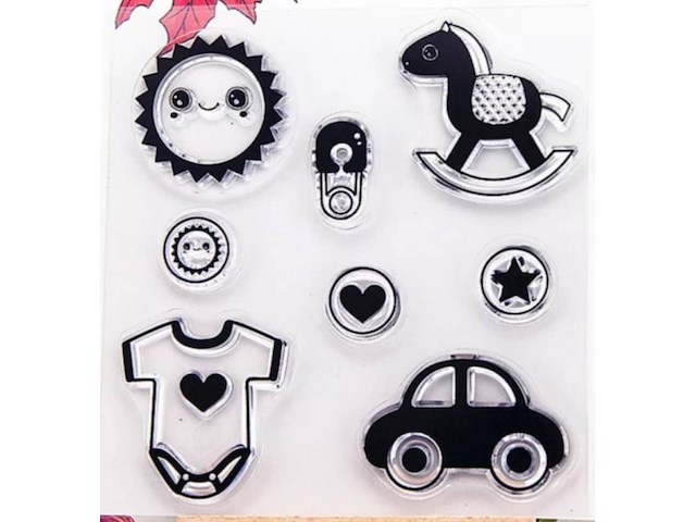 Set silikonskih pečata bebi motivi