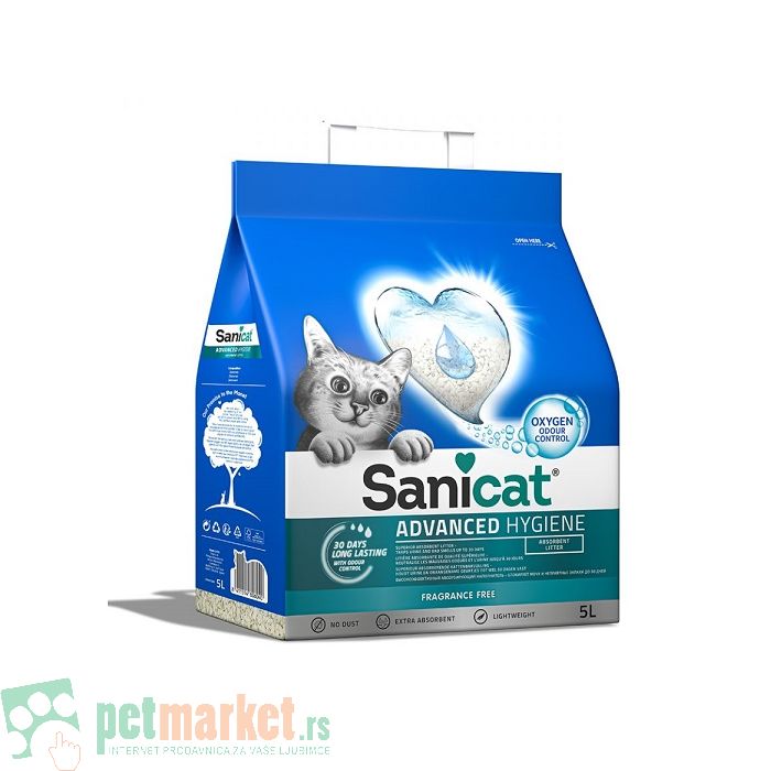 Sanicat: Visikoupijajući posip za mačke bez mirisa Advance Higiene, 5l
