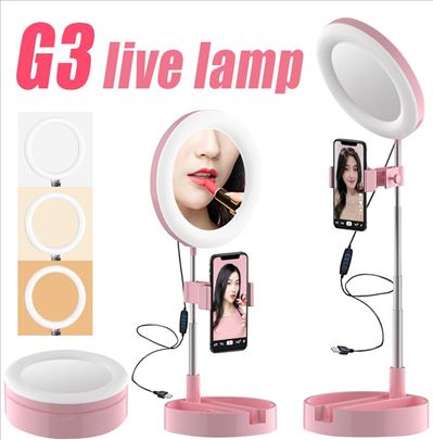 Selfi led lampa + ogledalo (Novo)