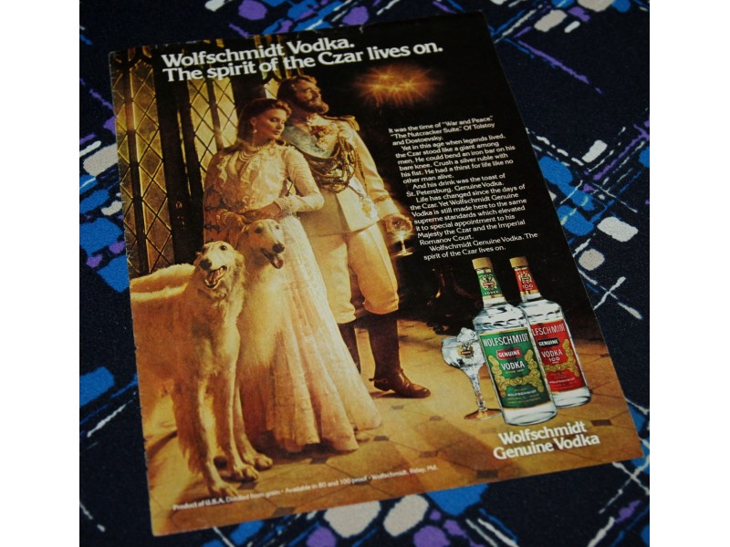 WOLFSCHMIDT Vodka - Reklama iz 1979