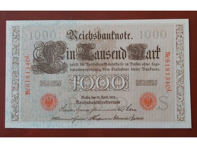 1000 MARK 1910 crveni žigovi