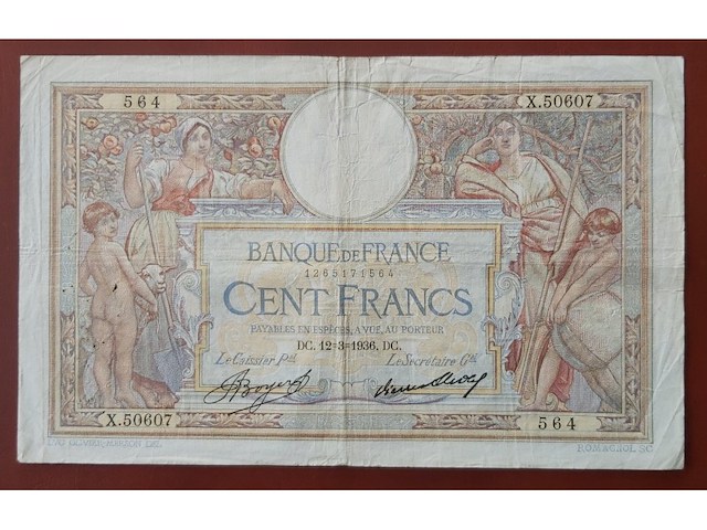 100 FRANCS 1936