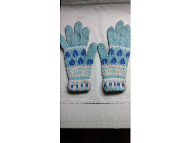 Ski rukavice zenske poliester plave vel. M(duz.26 cm.)