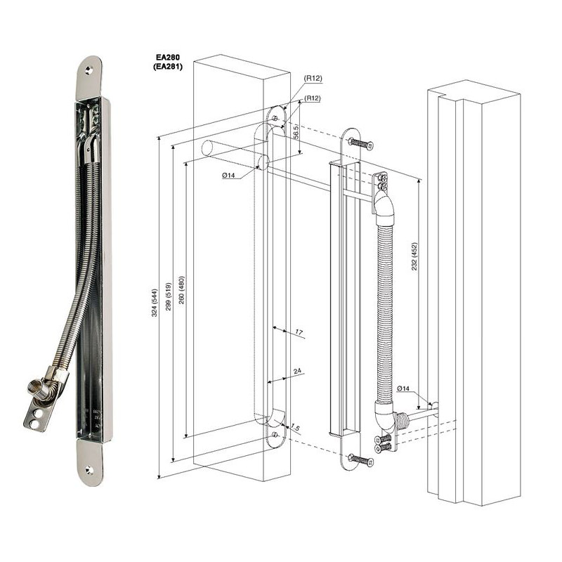 Buzir-poklopac kabla veci 460mm ABLOY