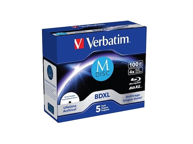 VERBATIM Blu-Ray M-DISC `KAMENI 100GB/XL/BD printabilni