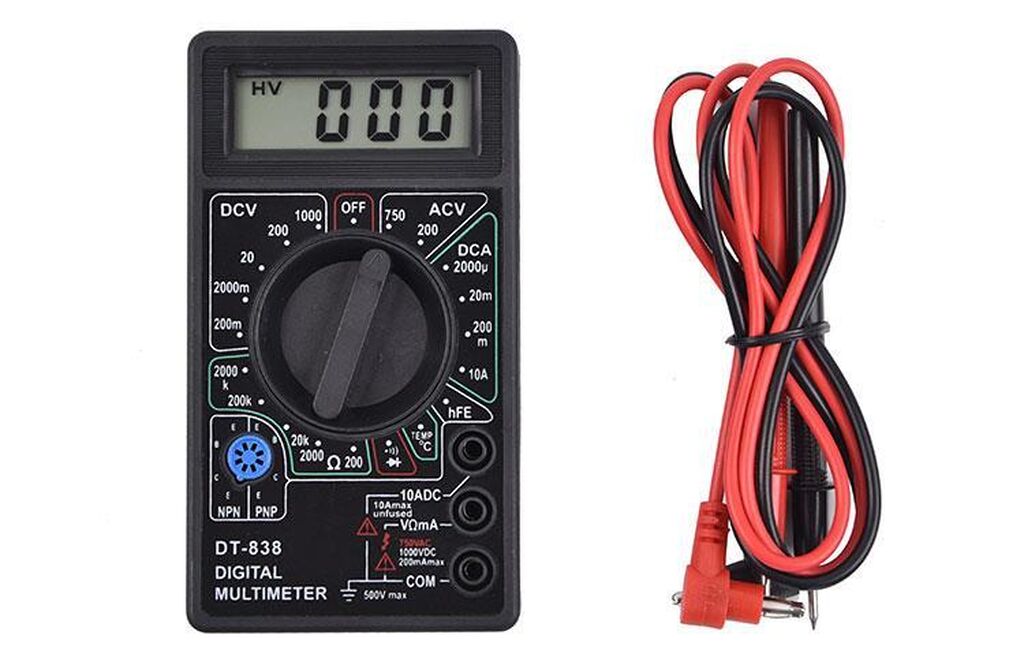 Digitalni multimetar DT-838 sa temperaturnim ispitivanjem Multimetar