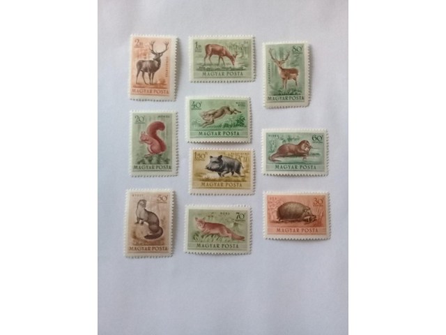 Fauna, Madjarske poštanske markice