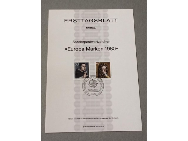 ETB Nemačka  - EUROPA Marken - 1980.g