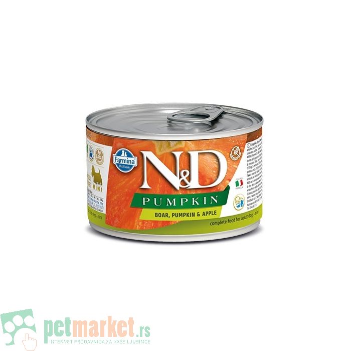 N&D: Vlažna hrana za pse malih rasa Pumpkin Mini Adult, 6x140 gr
