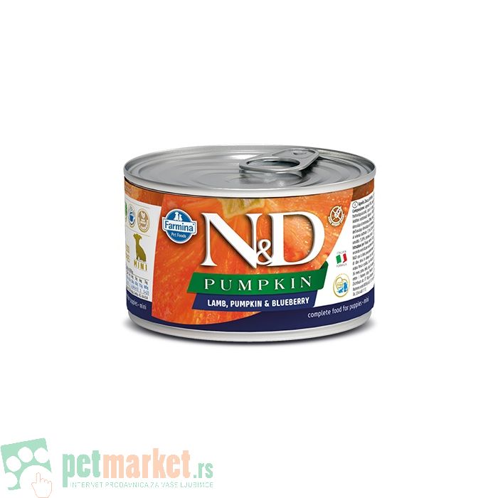 N&D: Vlažna hrana za štence malih rasa Pumpkin Mini Puppy, 6x140 gr