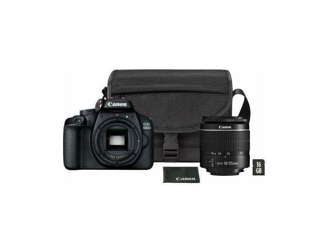 Canon EOS 4000D DSLR fotoaparat+objektiv EF-S 18-55mm+torba SB130+SD16GB kartica