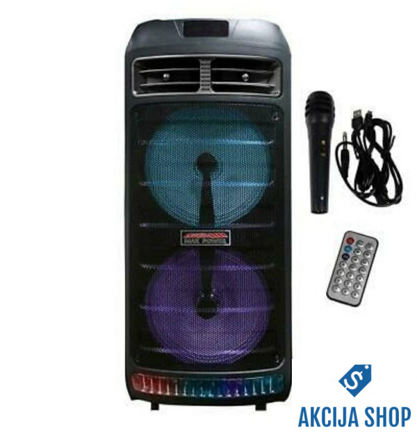 Karaoke blutut zvučnik / 2 x 8″ / CH-8812 – Karaoke blutut zvučnik / 2 x 8″ / CH-8812