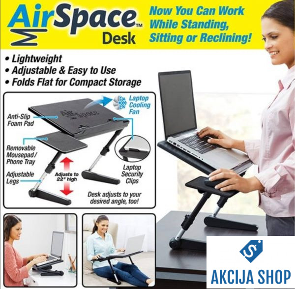 Stočić za laptop sa kulerom Air space – Stočić za laptop sa kulerom Air space