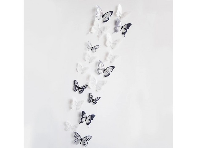 Leptiri,  stikeri za zid/ Crno beli