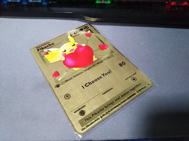 Pokemon Pikachu - I choose you! Metalna karta