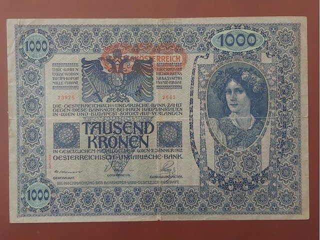 1000 KRONEN 1902 (II auflage)