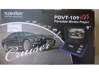 12 Volti 9 inča TV+DivX+DVD player SamTec Baterija 4h Za kola, čamac, vikendicu