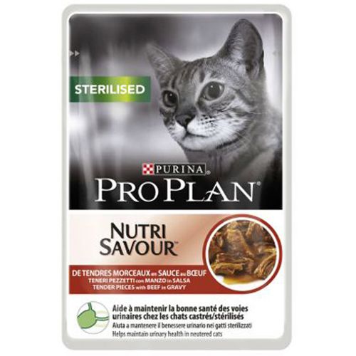 Purina Pro Plan Nutri Savour Cat Sterilised Govedina 85 g