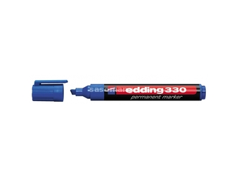 Marker permanent 330 1-5mm, kosi vrh Edding plava
