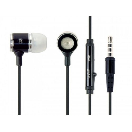 MP3 slušalice sa mikrofonom black (1x3,5mm) Gembird MHS-EP-001