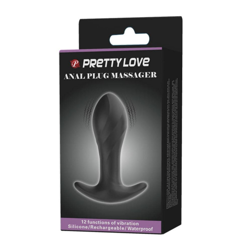Pretty Love Anal Plug Massager Black D01243 / 7445