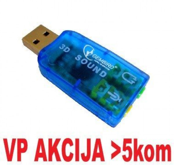 Gembird CMP-SOUNDUSB13 USB 5.1 3D zvucna karta, zamenjuje audio kontrolora u PC (SC-USB-01) (239)