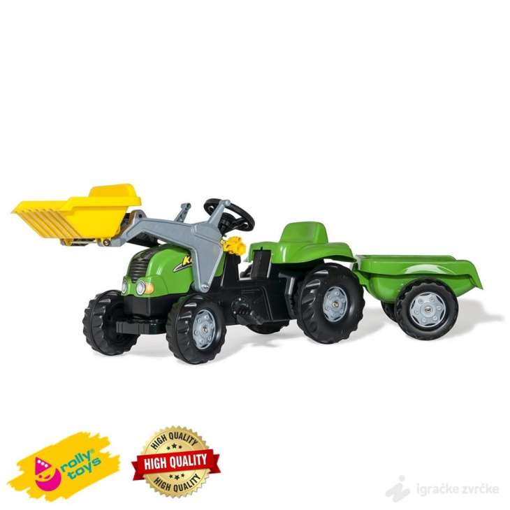 Traktor Rolly Kid sa prikolicom i kašikom (023134)