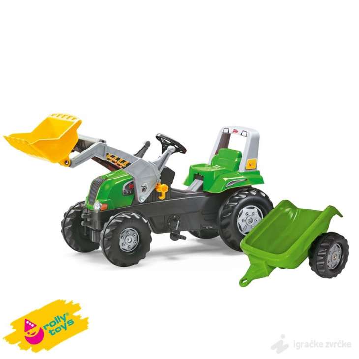 Traktor Rolly Toys Junior sa kašikom i prikolicom (812202)