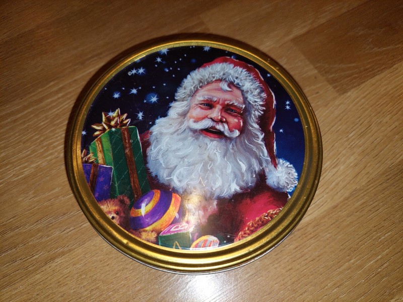 Metalna kutija za kolače Deda Mraz