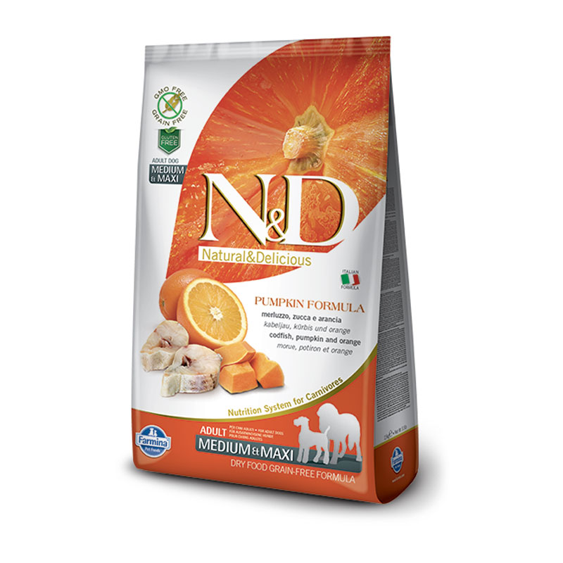 N&D bundeva riba pomorandža medium&maxi