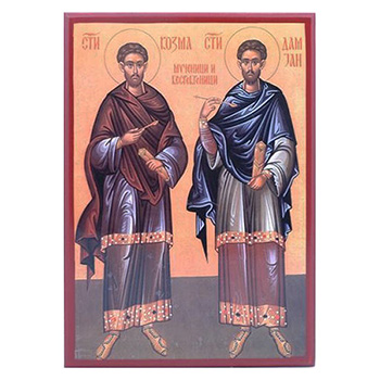 Ikona Sveti Kozma i Damjan - Vračevi 33x23cm