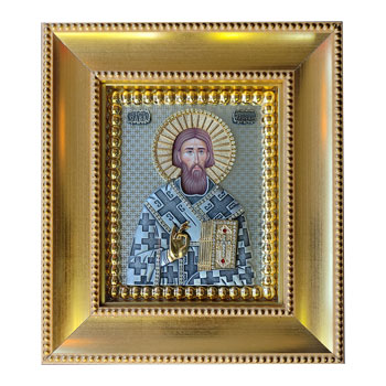 Pozlaćena ikona Sv. Save - model 1