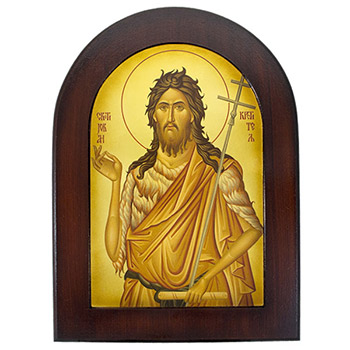 Ikona Sveti Jovan Krstitelj sa pozlatom 28x22cm
