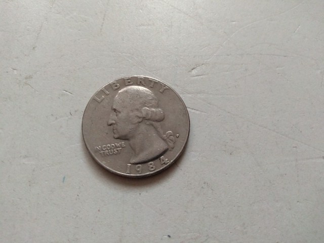 Quarter dollar  P,   USA ,1984.