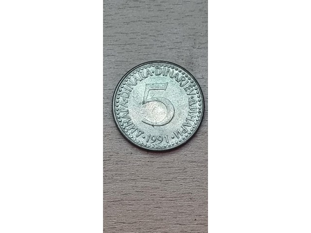 5 dinara 1991