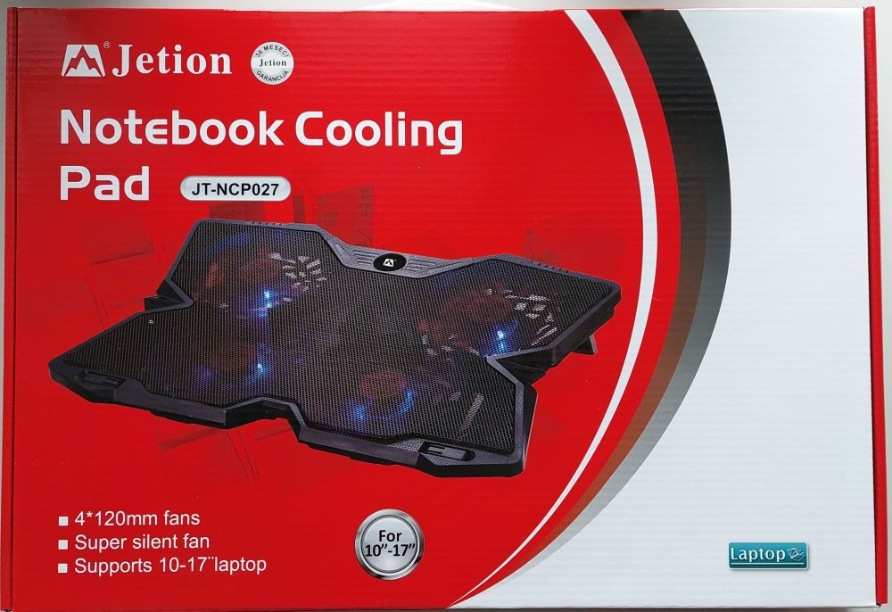 Kuler, Hladnjak, Postolje za hladjenje laptopa, Jetion JT-NCP027, 4 ventilatora
