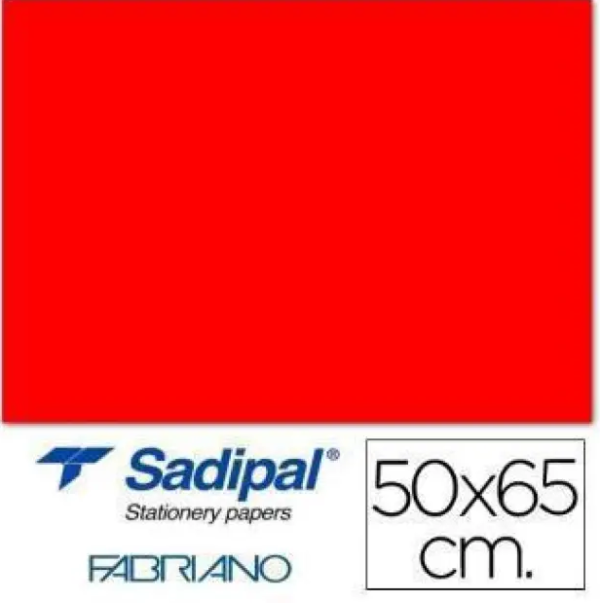 Fabriano Sadipal Fluorescent Cardboard 250g 50×65 S0015406 red