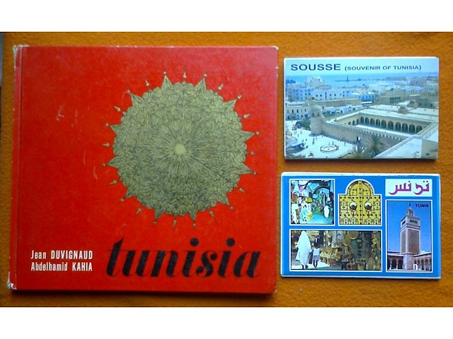 TUNISIA - brošura + 2 x 10 razglednica Tunis + Sousse
