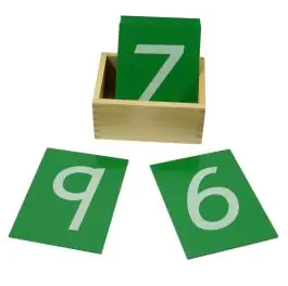 Montesori Taktilne kartice sa brojevima na šmirgl papiru