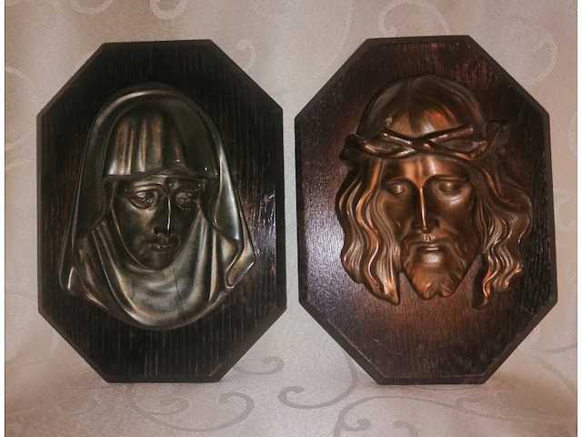 Bogorodica i Isus sa trnovim vencem zidne figure BK3