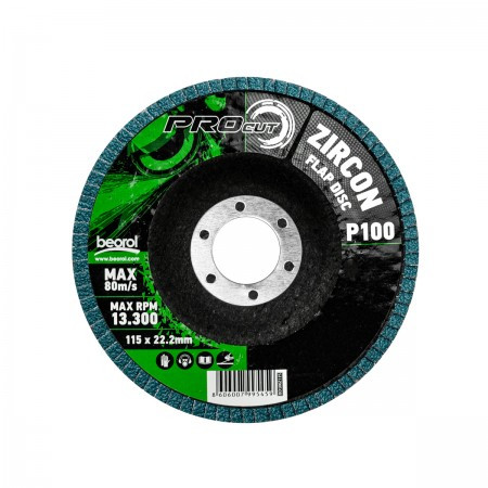 Brusni disk zirkon, granulacija 100, fi115mm PROcut ( BD100Z115 )
