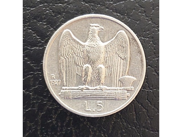 5 LIRA 1927 srebro